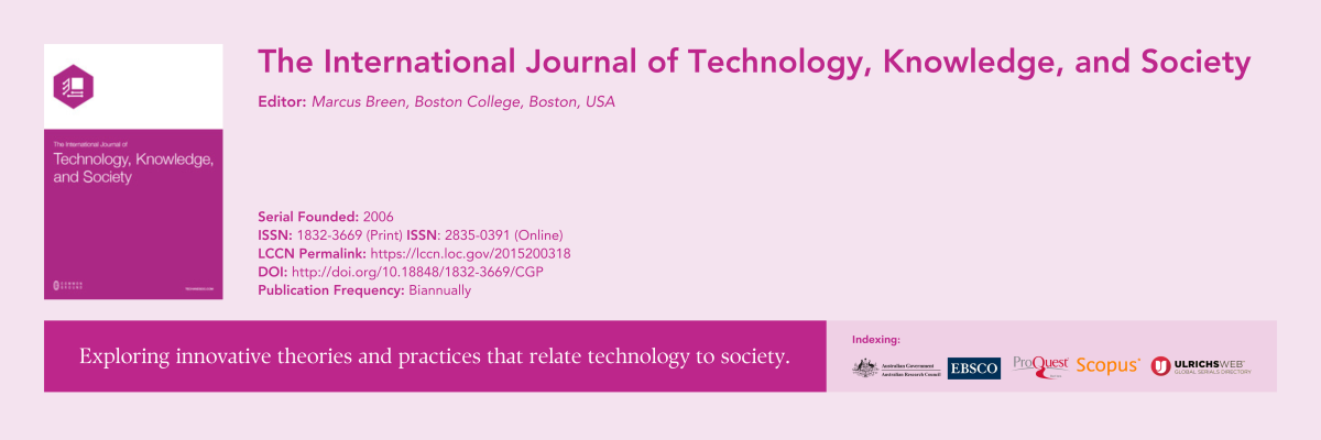 Journal | Technology, Knowledge & Society Research Network